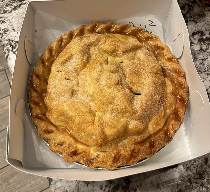 This golden-crusted apple pie isn't just dessert&mdash;it's edible architecture with a PhD in comfort. Grandmothers everywhere are nodding in approval.