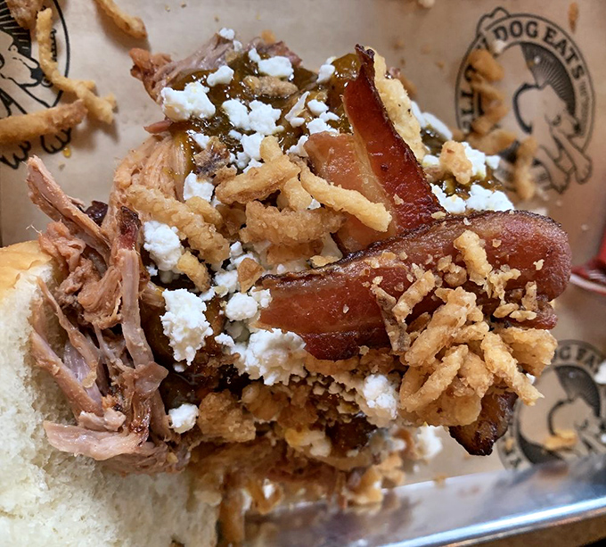 This isn't just a sandwich&mdash;it's a masterclass in texture and flavor. The bacon and cheese aren't supporting actors; they're co-stars in this delicious drama.