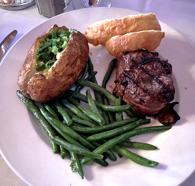 The bacon-wrapped filet is like getting two presents in one package&mdash;meat wrapped in meat, the ultimate gift to yourself.