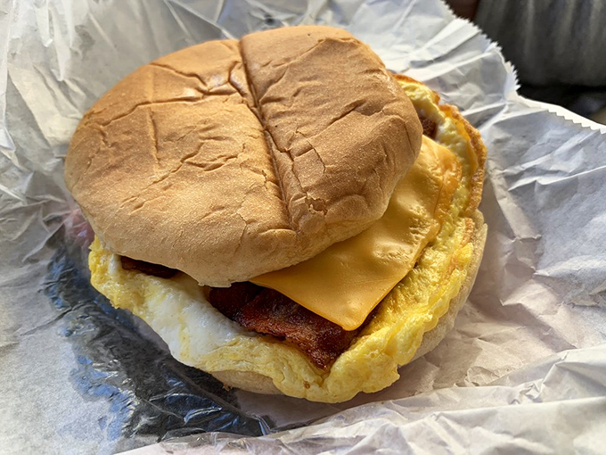 Breakfast perfection doesn't need frills—just eggs with personality, bacon with attitude, and coffee that means business.