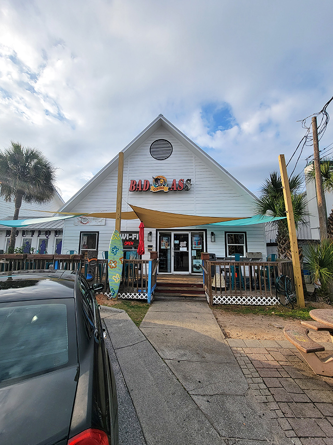 Bad Ass Coffee: The name promises attitude, but the wraparound porch delivers pure Southern hospitality&mdash;the perfect morning prescription for yesterday's Red Bar indulgences.