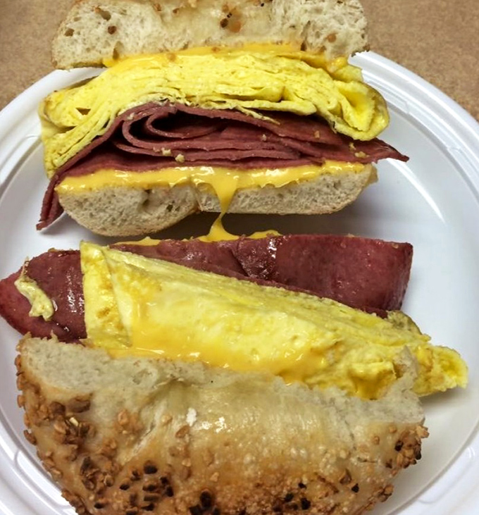 Breakfast gets the deli treatment with this glorious creation &ndash; where fluffy eggs and savory meats find their morning home on a fresh bagel.