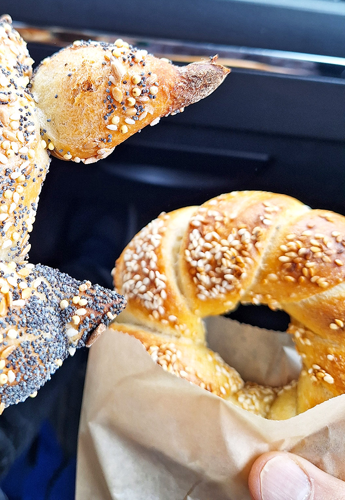 Bagels that would make a New Yorker do a double-take. That perfect golden exterior with sesame seeds promises the ideal chewy-yet-tender bite.