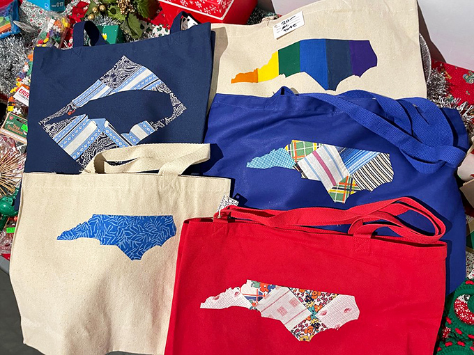 North Carolina pride stitched into every tote&mdash;these handcrafted bags turn local geography into wearable art that carries more than just your stuff.