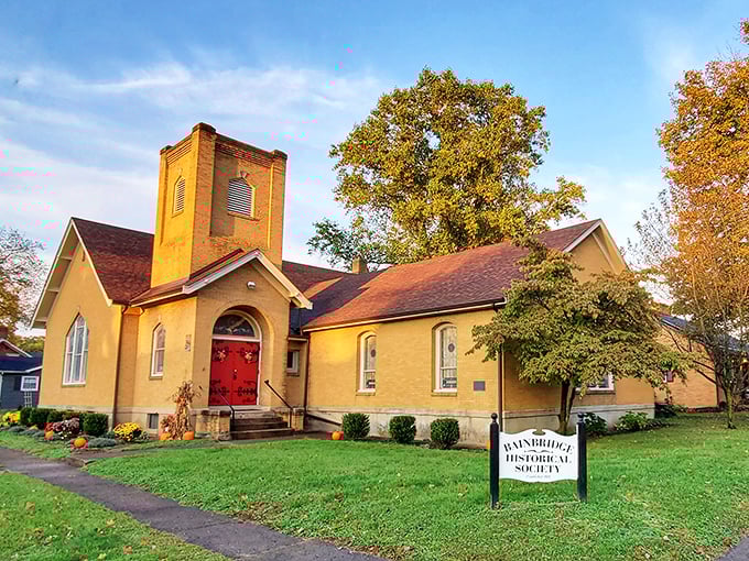 This sunny yellow church-turned-historical-society building is the kind of place where local history isn't just preserved &ndash; it's served with homemade cookies.