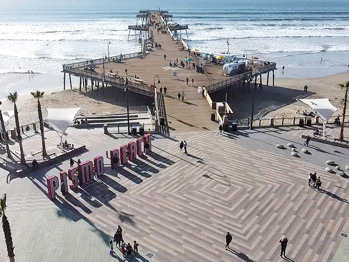 The Pismo Beach Pier offers the perfect post-shopping reward—because nothing celebrates saving money like watching a free sunset.