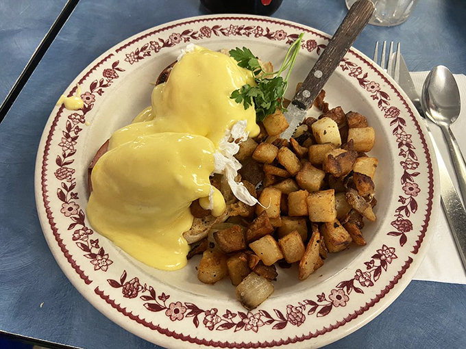 Eggs Benedict: the breakfast equivalent of wearing a tuxedo. Golden hollandaise cascading over perfectly poached eggs&mdash;morning elegance at its finest.