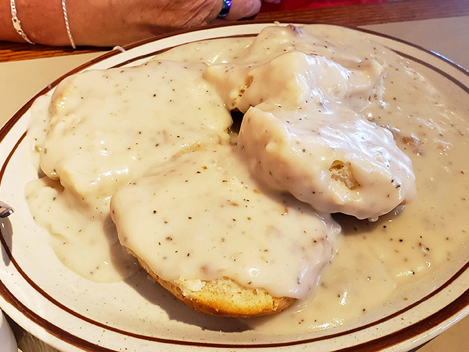 Southern comfort in its purest form&mdash;biscuits swimming in creamy gravy. Not diet food, but definitely soul food.