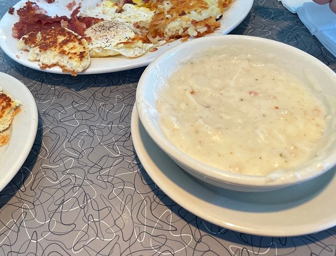 Comfort in a bowl&mdash;this creamy gravy doesn't just hug the biscuits, it gives them a warm embrace that says "everything's gonna be alright."