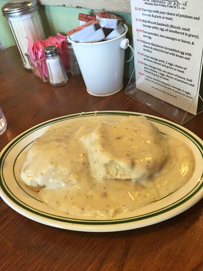 Biscuits and gravy so good you'll want to write home about it &ndash; if you weren't too busy using both hands to eat it.