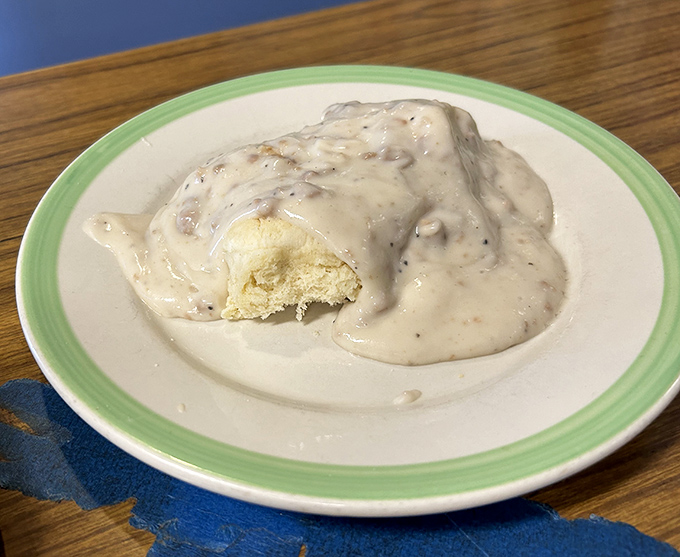 Biscuits and gravy: the breakfast equivalent of a warm hug from your favorite grandparent. Simple, comforting, and absolutely smothering with love.