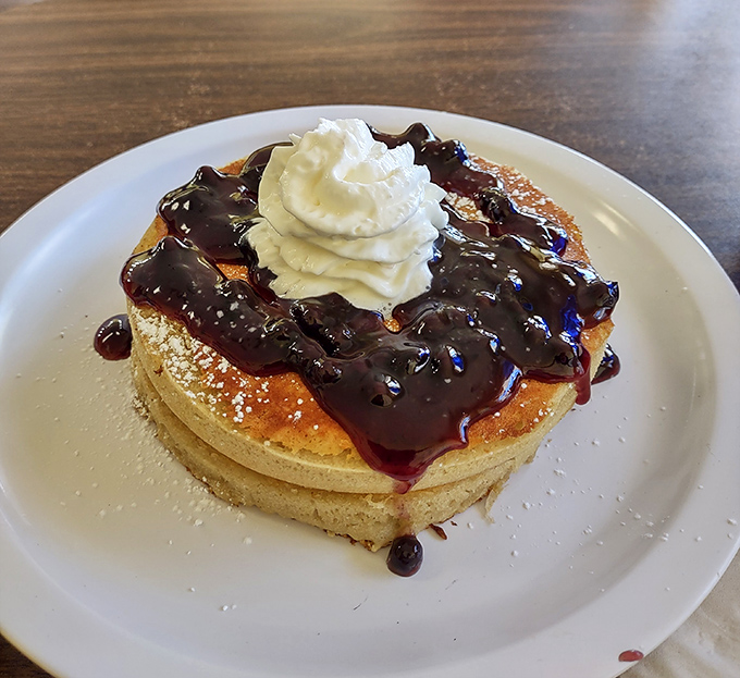 These blueberry pancakes with whipped cream aren't just breakfast, they're an argument against ever skipping the most important meal of the day.
