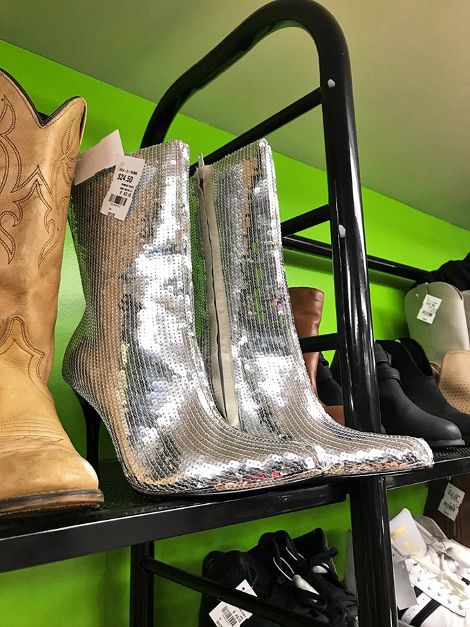 Sequined boots catch the light like disco balls for your feet, ready to sparkle through Saturday nights.