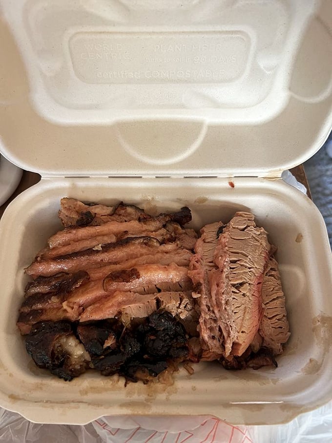 Brisket with that textbook smoke ring and sides that know their supporting role&mdash;this is the barbecue equivalent of a perfectly cast Oscar-winning ensemble.