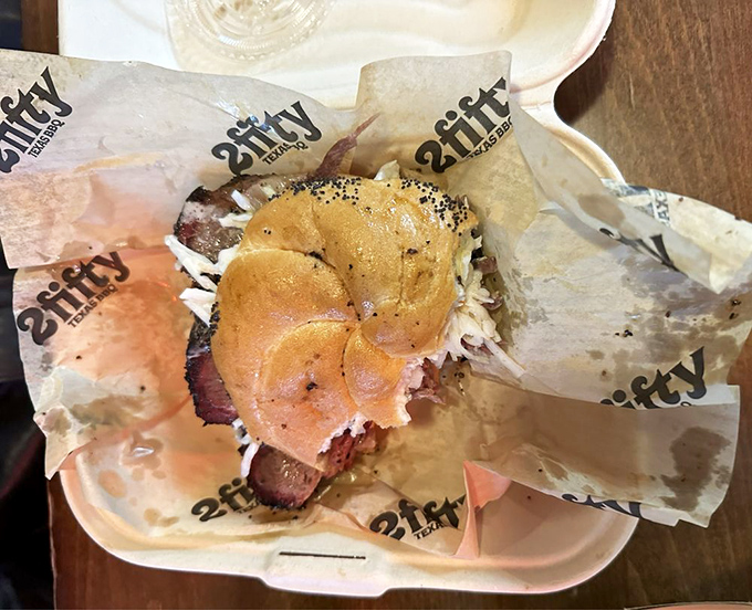 When brisket meets brioche, beautiful things happen - especially with pickles providing that essential acidic counterpoint to perfection.