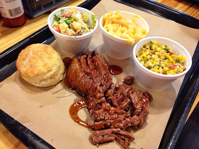 Brisket platter that answers the eternal question: "What would you want for your last meal on Earth?" This. This right here.