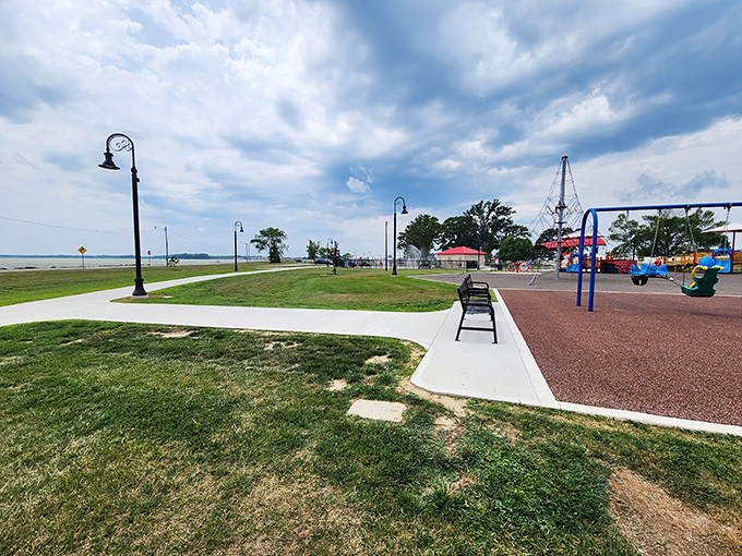 Lakeside playgrounds: where kids burn energy while parents soak in those expansive lake views that make you forget your to-do list entirely.