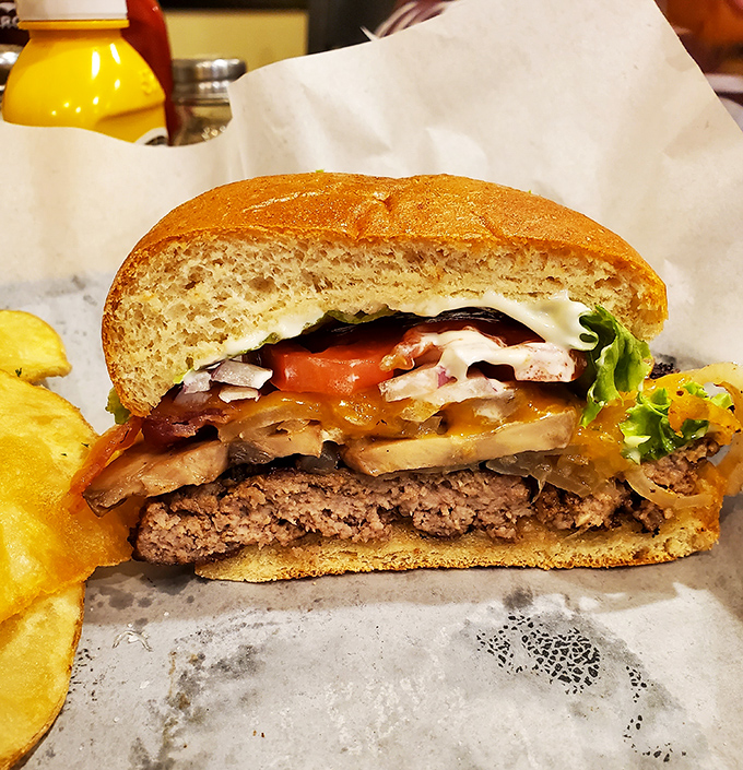 A burger that doesn't need gimmicks&mdash;just honest ingredients stacked with the architectural precision of a delicious skyscraper.