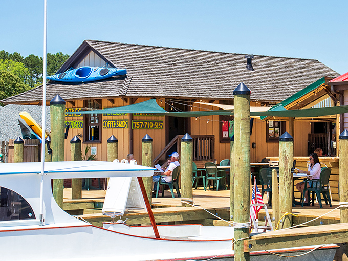 Waterfront dining doesn't get more authentic than this dockside spot, where your coffee might arrive with a side of osprey sightings.