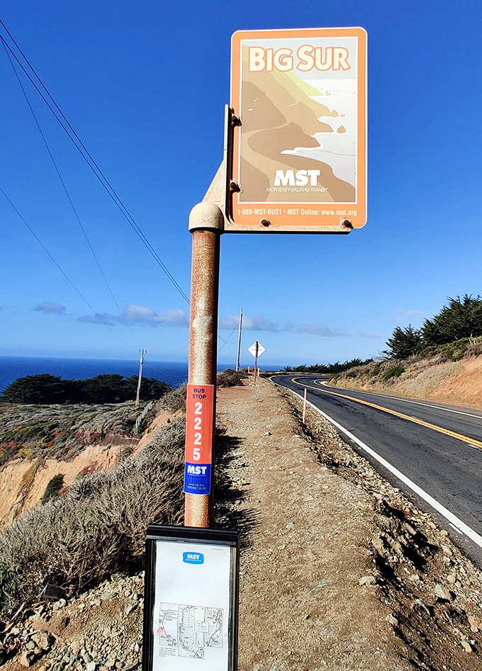 Even the road signs here look like they belong in an art gallery. The highway markers are just showing off at this point.