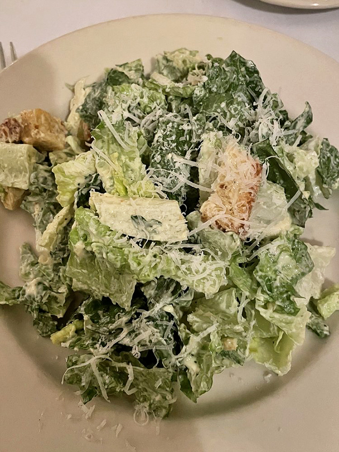 A proper Caesar salad is a thing of beauty&mdash;crisp romaine embraced by creamy dressing and showered with freshly grated Parmesan. Simple perfection.