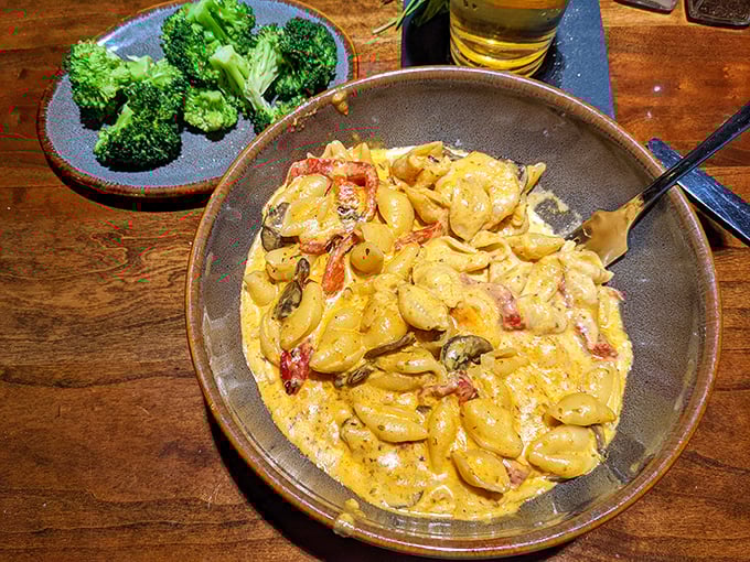 Pasta that doesn't know the meaning of restraint. This creamy, seafood-studded bowl proves that sometimes more is exactly right.