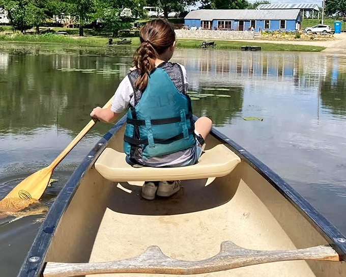 Adventure awaits on calm waters, where even novice paddlers can channel their inner Huckleberry Finn without the dangerous river currents.