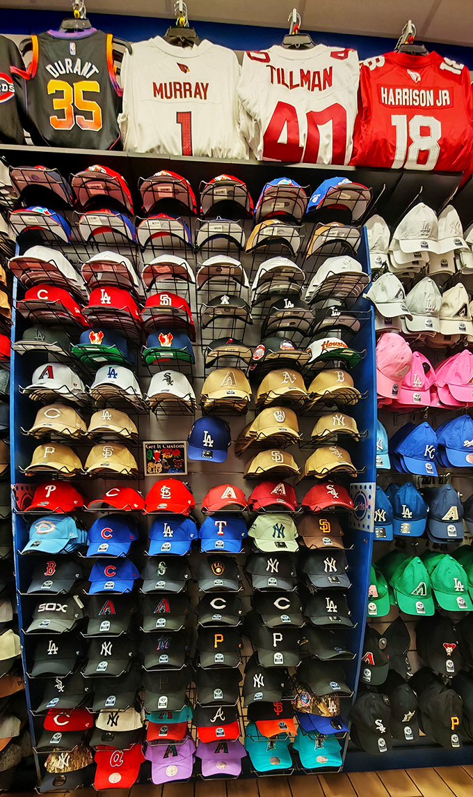 Baseball cap heaven for sports fans &ndash; where team loyalty meets fashion statement in a rainbow of options that would make any superfan swoon.