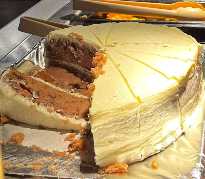 Carrot cake that doesn't skimp on the frosting&mdash;because life's too short for thin icing. This slice is therapy on a plate.