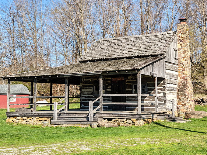This 1822 log cabin reminds us that before open-concept floor plans and smart homes, there was simply honest craftsmanship and a really good chimney.