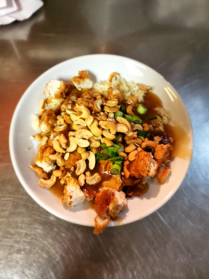 Cashew chicken with a generous sprinkle of nuts &ndash; proof that sometimes the simplest dishes deliver the most satisfaction.