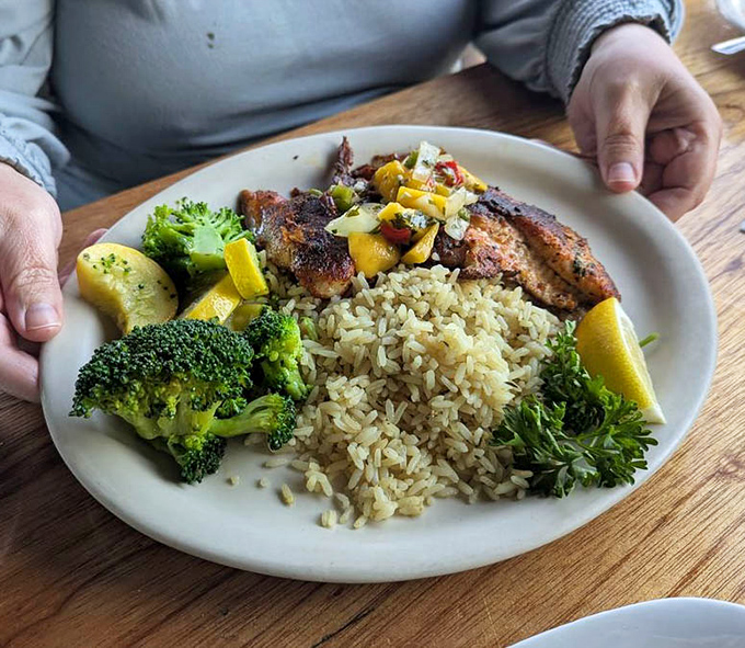 When a sandwich looks this serious, you know you're not at a chain restaurant. Those caramelized onions mean business.