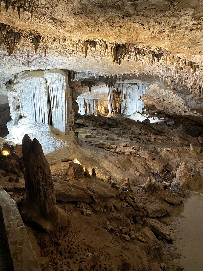 A limestone landscape that puts Hollywood set designers to shame. These formations have been working on their appearance since before dinosaurs were considered vintage.
