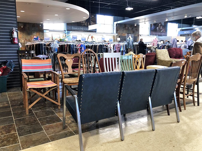 The chair convention has arrived! Each seat tells a different story, from formal dining to "I survived the 1970s" conversation starters.