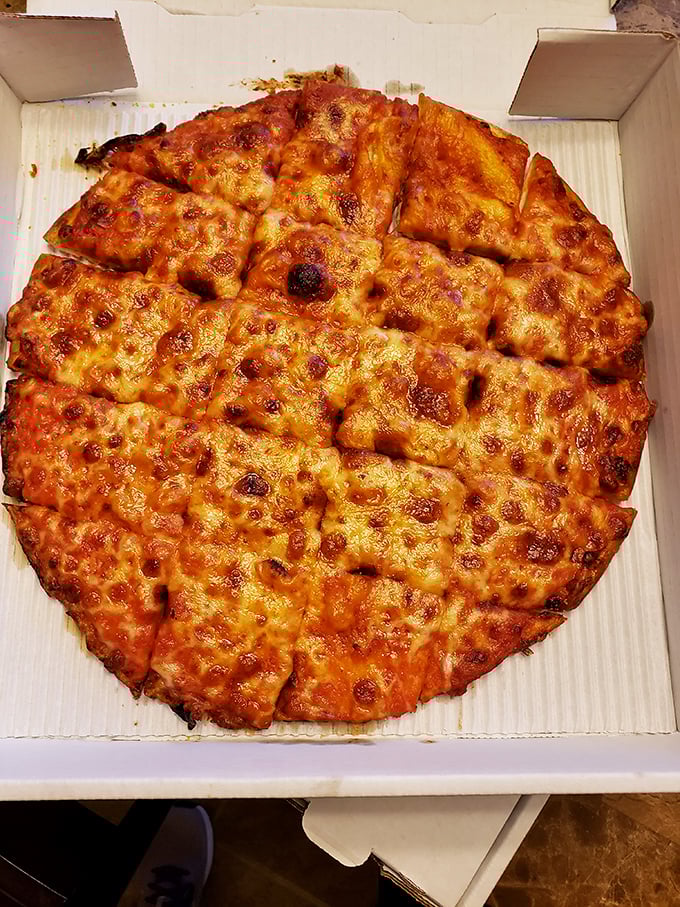 Sometimes the most beautiful things are the simplest &ndash; pure cheese pizza executed with decades of expertise.