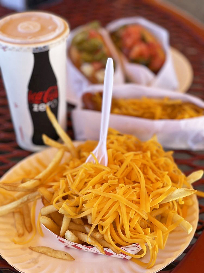 Cheese fries that don't just sit there looking pretty&mdash;they demand your immediate attention. The plastic fork is merely a suggestion.