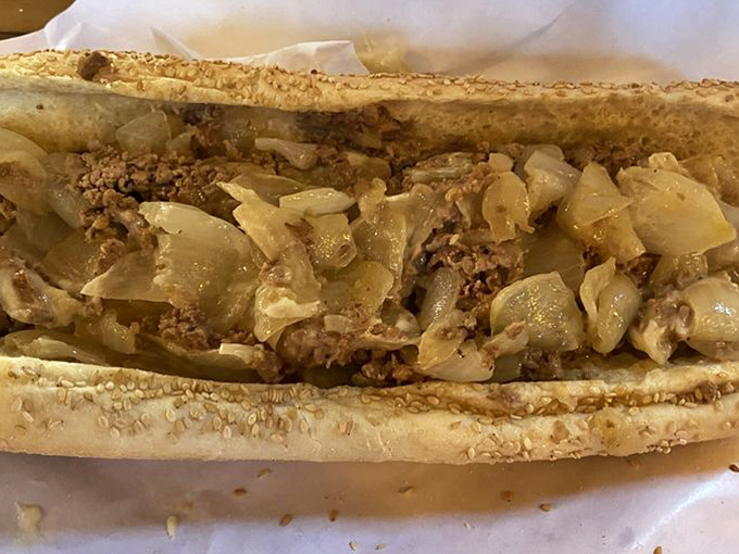 This cheesesteak situation looks like it could solve world peace, one melted cheese pull at a time.