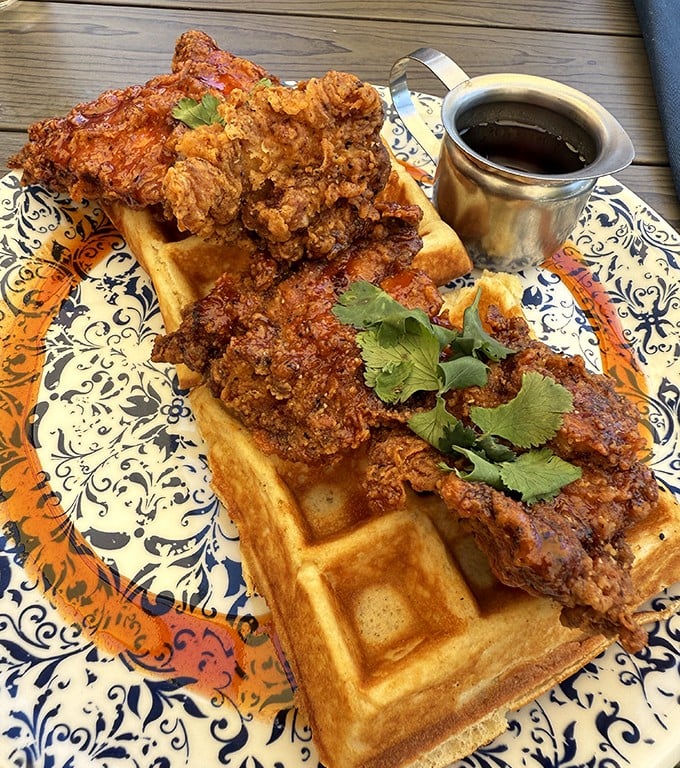 Chicken and waffles: the Romeo and Juliet of the culinary world, except this love story has a much happier ending.