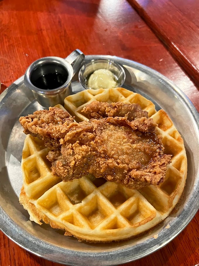 The chicken and waffle alliance proves that opposites don't just attract&mdash;they create culinary magic. Sweet meets savory in perfect harmony.