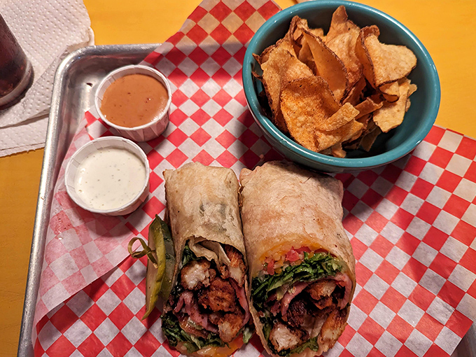 The chicken wrap &ndash; proof that Billy's knows there's more to life than just burgers. Though why you'd order anything else remains mysterious.