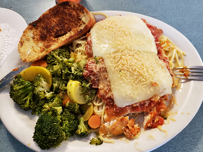 This Chicken Parmesan doesn't need a passport to transport you straight to an Italian grandmother's Sunday dinner table.