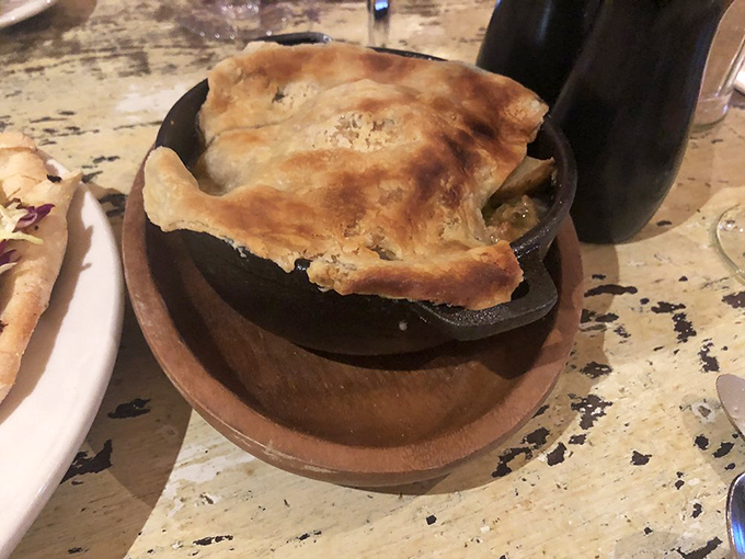 Not just a pot pie—it's comfort encased in golden pastry, waiting to release its savory secrets.