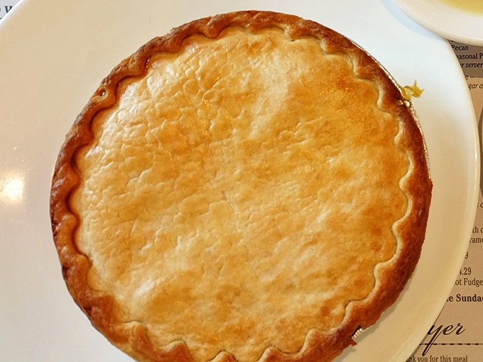 Golden, flaky crust hiding savory treasures beneath&mdash;this chicken pot pie doesn't just warm your stomach, it hugs your soul.