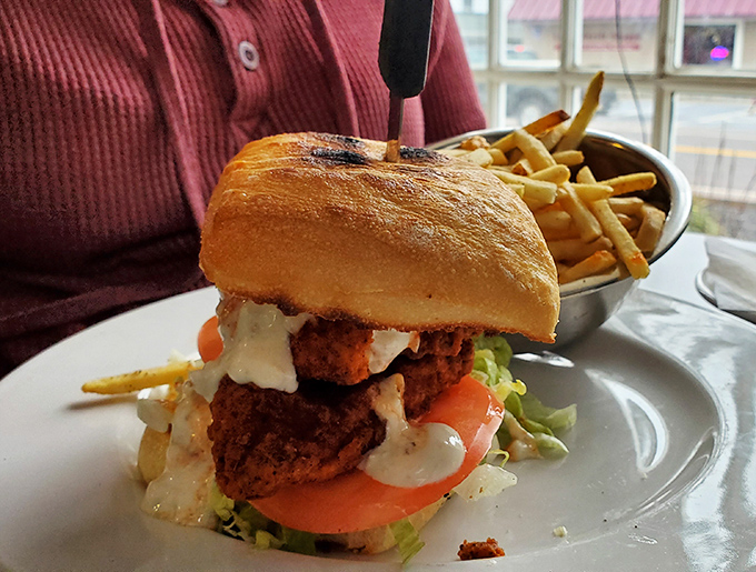 A burger that demands to be photographed before eaten&mdash;though your patience will last approximately 2.3 seconds once it arrives.