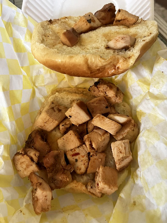 Chunks of smoky chicken nestled in pillowy buns &ndash; proof that barbecue doesn't always need sauce to make a compelling argument for seconds.