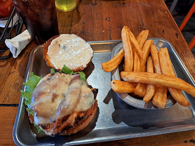 Two perfectly toasted buns cradling a chicken sandwich that makes fast food versions look like they need to try harder.