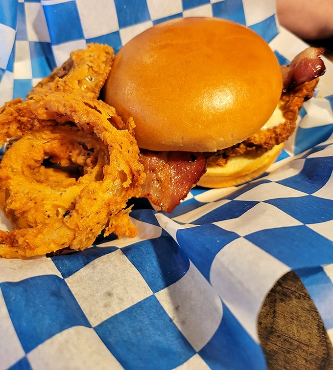A chicken sandwich that doesn't suffer from burger-joint second fiddle syndrome&mdash;this crispy masterpiece demands its own spotlight.