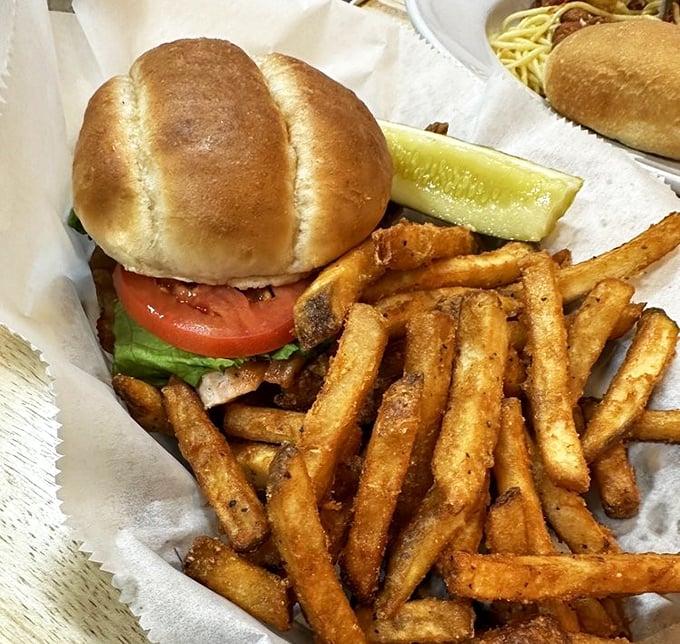 Sometimes simplicity is the ultimate sophistication. A perfectly executed burger with hand-cut fries that would make fast food chains weep with inadequacy.