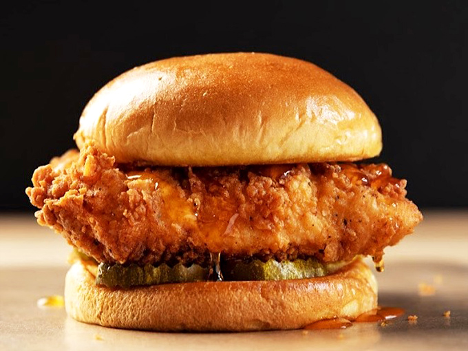 
The chicken sandwich &ndash; where a perfectly fried breast meets pickle chips in a bun-based romance that will make you forget all other food relationships. 