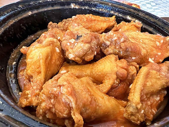 Wings so saucy they should come with their own napkin dispenser &ndash; and possibly a liability waiver for your shirt.